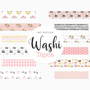 Digital Washi Tape Clipart, BEE MINE, Valentine for Digital Planner ...