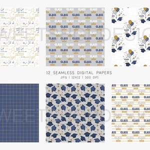 CLASS OF 2025 Diploma Balloons Seamless Repeat Pattern, Graduation ...
