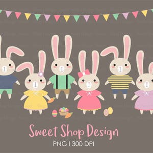 Easter Clip Art Easter Bunny Clip Art Easter Egg Clipart | Etsy