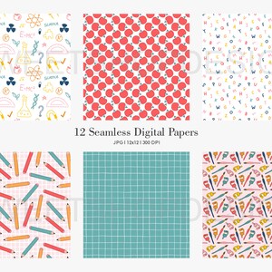 BACK TO SCHOOL, School Education Teacher Educator Seamless Pattern ...