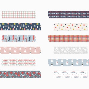 Digital Washi Tape Clipart MERRY CHRISTMAS, Fall Holiday Graphics for ...