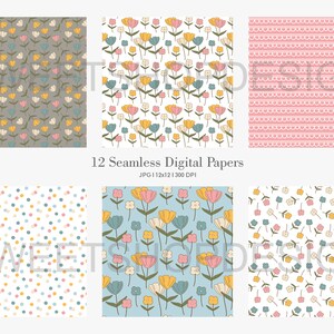 LITTLE GARDEN, Floral Spring Seamless Repeat Pattern, Backgrounds ...