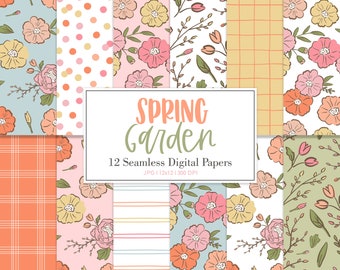 SWEET SPRING, Floral Spring Seamless Repeat Pattern, Backgrounds ...