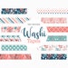 Digital Washi Tape Clipart BRIGHT FLORALS, Spring Floral Graphics for ...