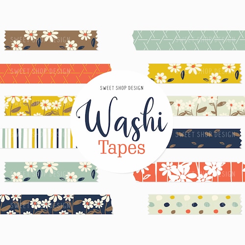 Digital Washi Tape Clipart PINK GARDEN FLORAL Graphics With - Etsy