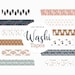 Digital Washi Tape Clipart ABSTRACT BOHO, Floral Graphics for Digital ...