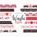 Digital Washi Tape Clipart Love is in the Air, Heart Valentine Graphics ...