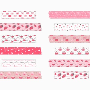 Digital Washi Tape Clipart Be My Valentine, Graphics With Valentine ...
