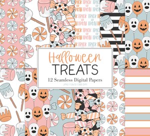 Cute Halloween Digital Paper Halloween Seamless Pattern - Etsy Canada
