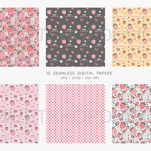 BERRY SWEET, Fruit Floral Summer Seamless Repeat Pattern, Retro ...