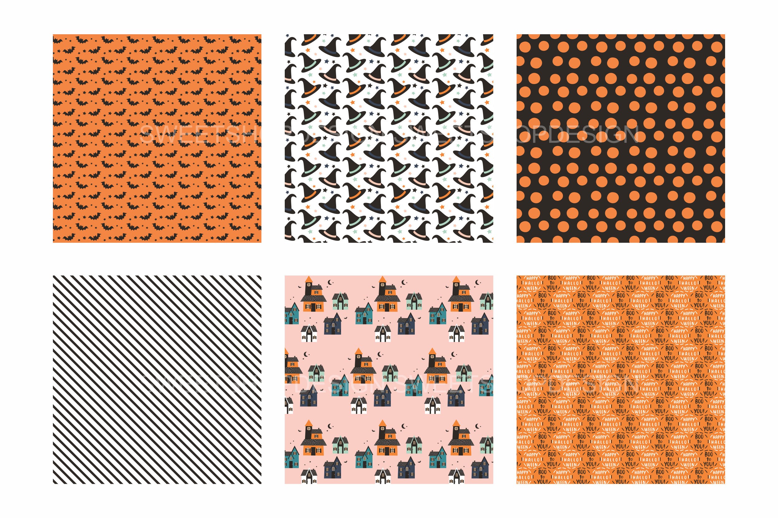 BOO TO YOU Halloween Backgrounds Printable Digital Papers - Etsy