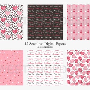SWEET HEARTS, Valentine Hearts Cakes Seamless Repeat Pattern ...