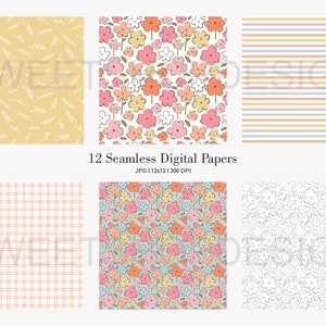 SWEET SPRING, Floral Spring Seamless Repeat Pattern, Backgrounds ...