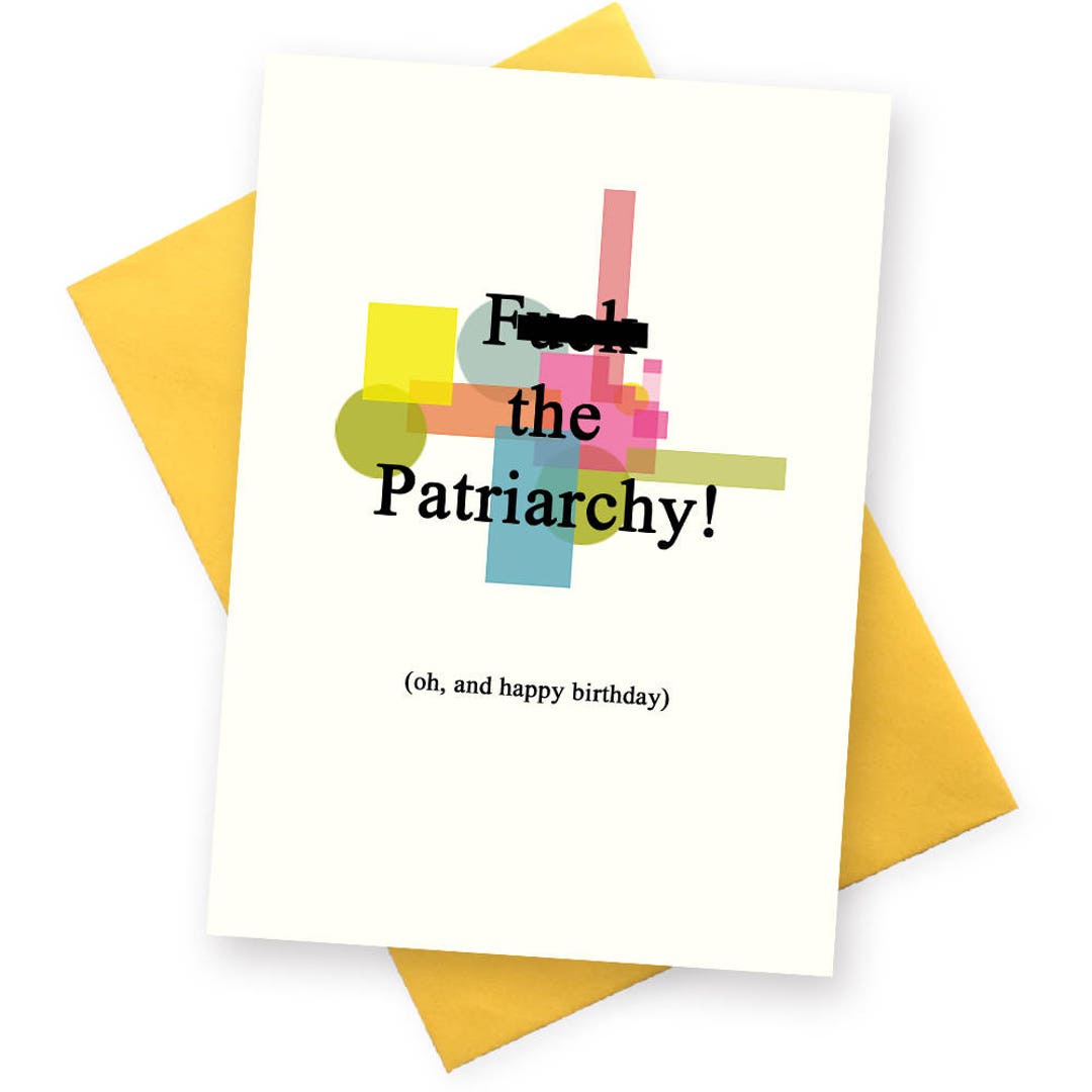 F**k the Patriarchy. Funny Feminist Happy Birthday Fem Card . Feminism ...