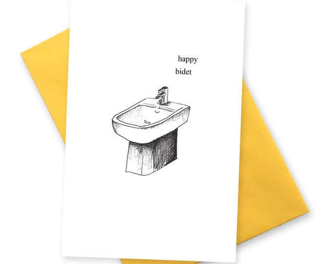 Happy Bidet . Funny Birthday Card . Greetings Cards for - Etsy
