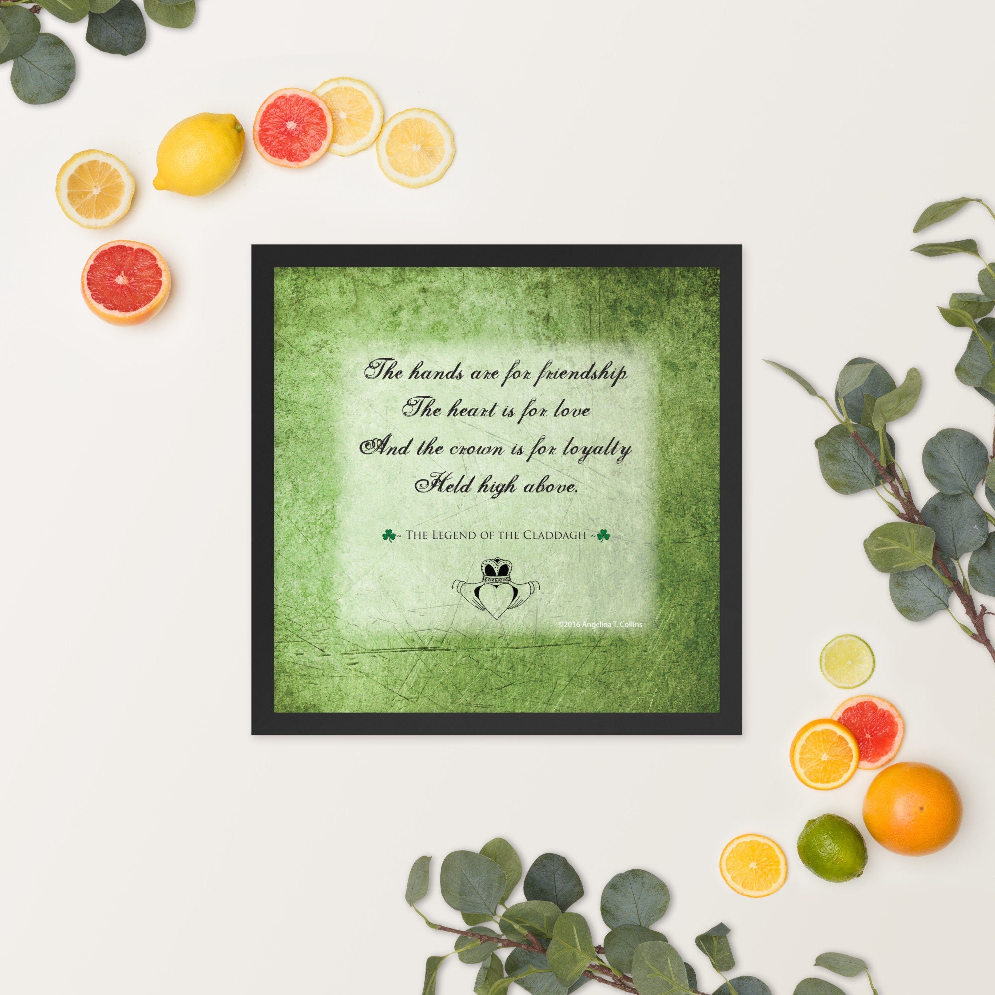 Irish Blessing CELTIC CLADDAGH PRAYER Framed Poster - Etsy