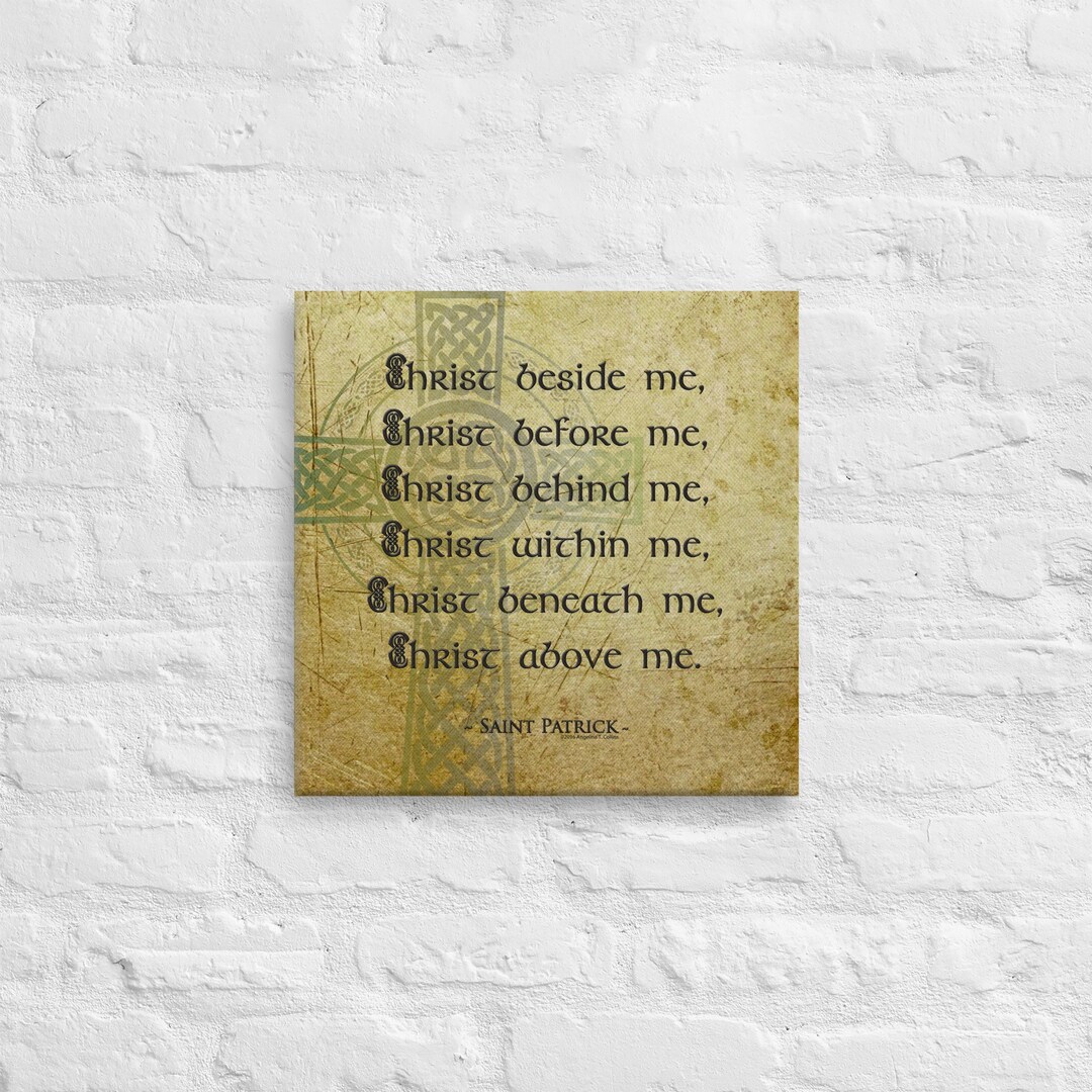 Irish Blessing CHRIST BEFORE ME Canvas - Etsy