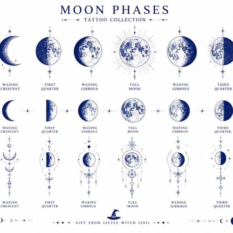 Moon Fine Line - Etsy