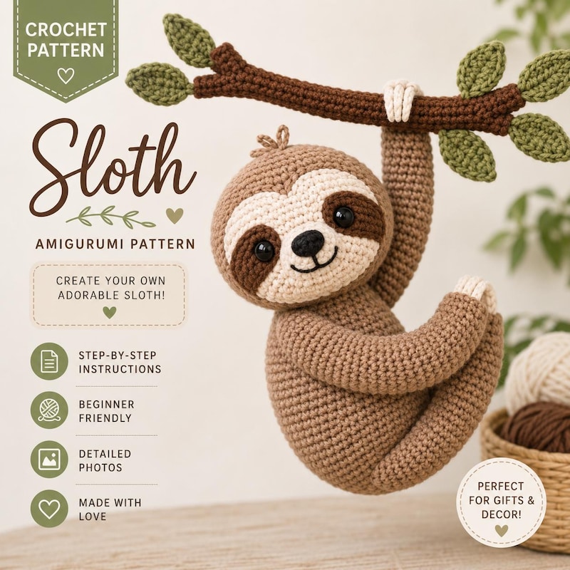Knotted Sloth - Etsy
