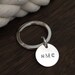 Sterling Silver Monogrammed Key Ring / Personalized Key Ring ...
