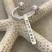 Sterling Silver Key Ring With Personalized Tag / Name Key Ring - Etsy