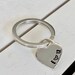 Sterling Silver Key Ring With Heart Charm / I Love You Key - Etsy
