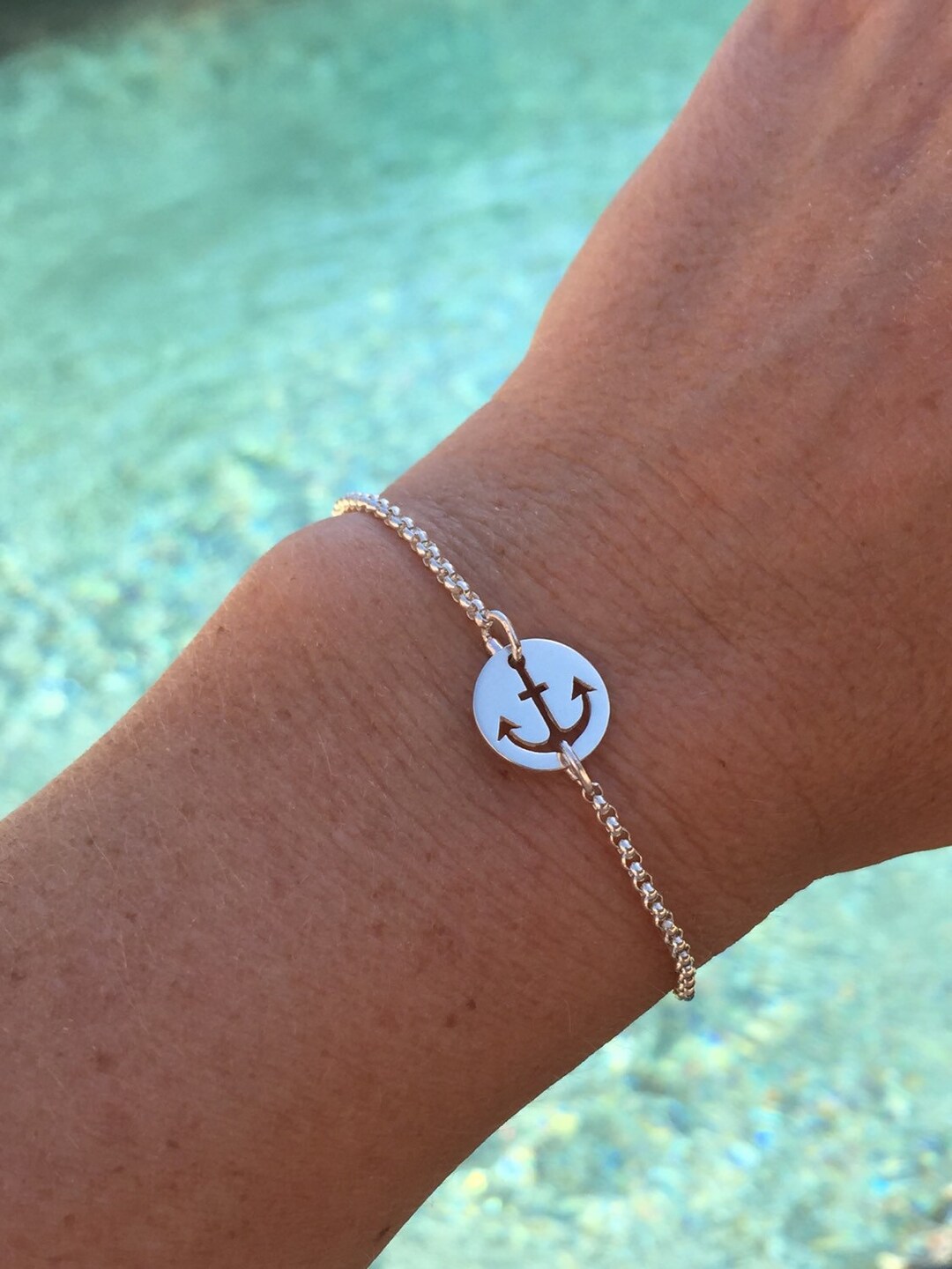 Sterling Silver Anchor Bracelet / Lake Girl / Nautical - Etsy
