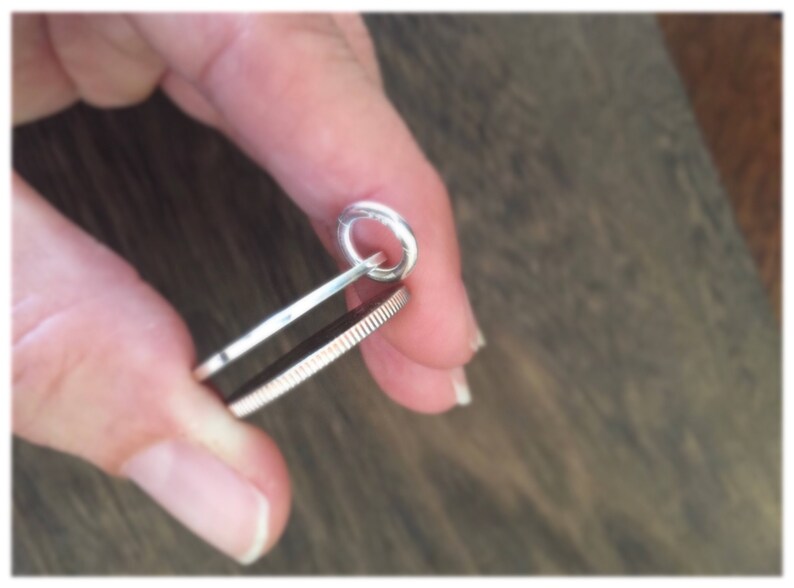 Sterling Silver Monogrammed Key Ring With 1 Initial / Initial - Etsy