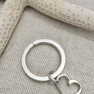 Sterling Silver Open Heart Key Ring / Anniversary Gift / Heart Keychain ...