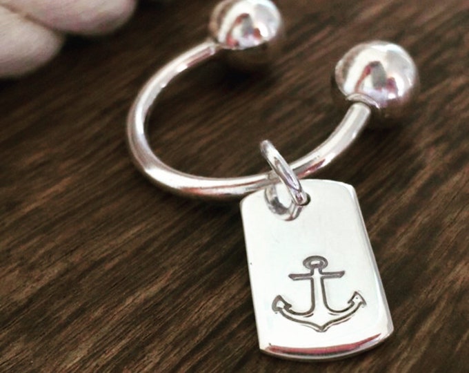 Sterling Silver Anchor Key Ring / Delta Gamma / Realtor Closing Gift ...