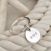 Sterling Silver Monogrammed Key Ring / Personalized Key Ring ...