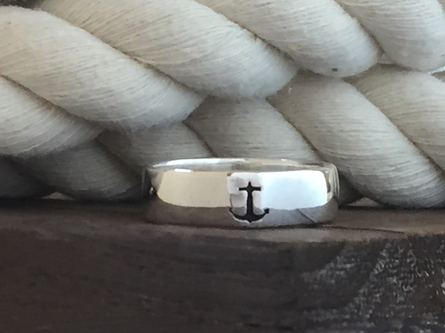 Sterling Silver Anchor Band / Anchor Ring / Anchors Aweigh / - Etsy