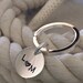 Sterling Silver Key Ring With Personalized Charm / Couples Keychain ...