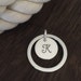 Sterling Silver Monogrammed Key Ring With 1 Initial / Initial Key Ring ...