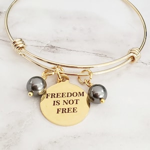 USMA 2023 Class Motto Charm Bracelet, Freedom is Not Free, Proud West ...