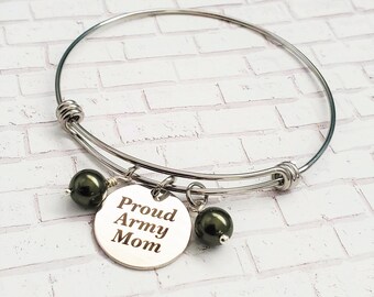 Army Mom Bracelet Gift for Military Mom Birthday - Etsy