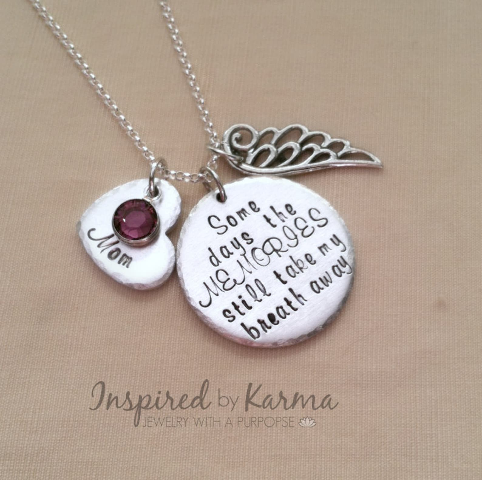 Personalized Memorial Necklace Memorial Jewelry Remembrance - Etsy