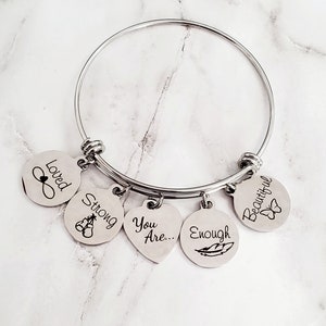 Affirmation Bracelet, Valentine's Day Gifts, Gifts for Her, Enough ...