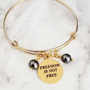 USMA 2023 Class Motto Charm Bracelet, Freedom is Not Free, Proud West ...