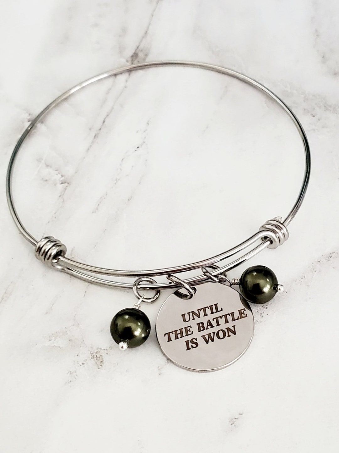 USMA Class Motto Bangle Bracelet: West Point Mom Gift, Swarovski Pearls ...