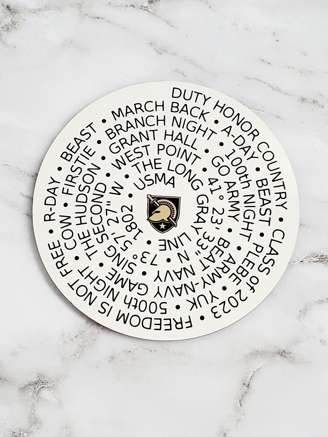 USMA Sandstone Coaster Set: West Point Class Motto - Etsy