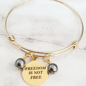 USMA 2023 Class Motto Charm Bracelet, Freedom is Not Free, Proud West ...