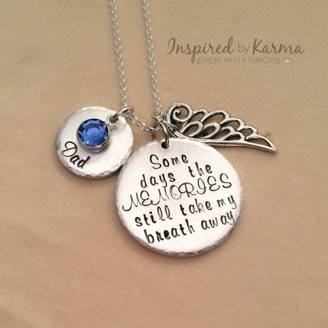 Personalized Memorial Necklace, Memorial Jewelry, Remembrance Necklace ...