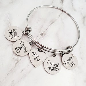 Affirmation Bracelet, Valentine's Day Gifts, Gifts for Her, Enough ...