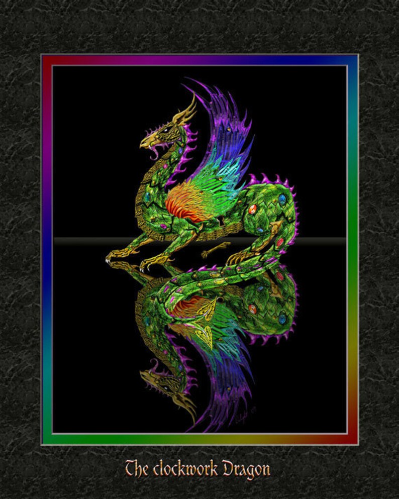 Clockwork Dragon 8x10 Print - Etsy