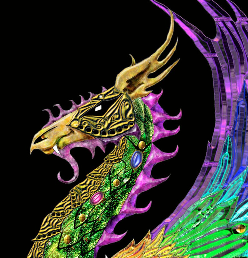CLOCKWORK DRAGON, 11x14 Print, Limited Edition, Wind up Dragon ...