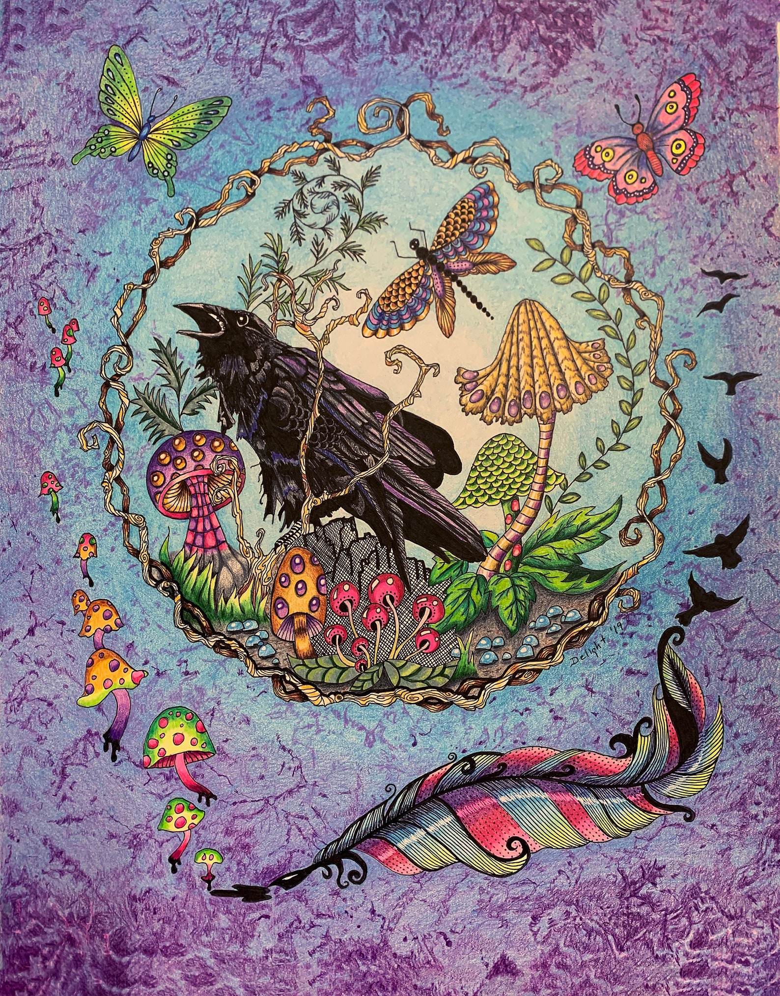 Raven's Mushrooms 11x14 Print Double Matted Limited - Etsy