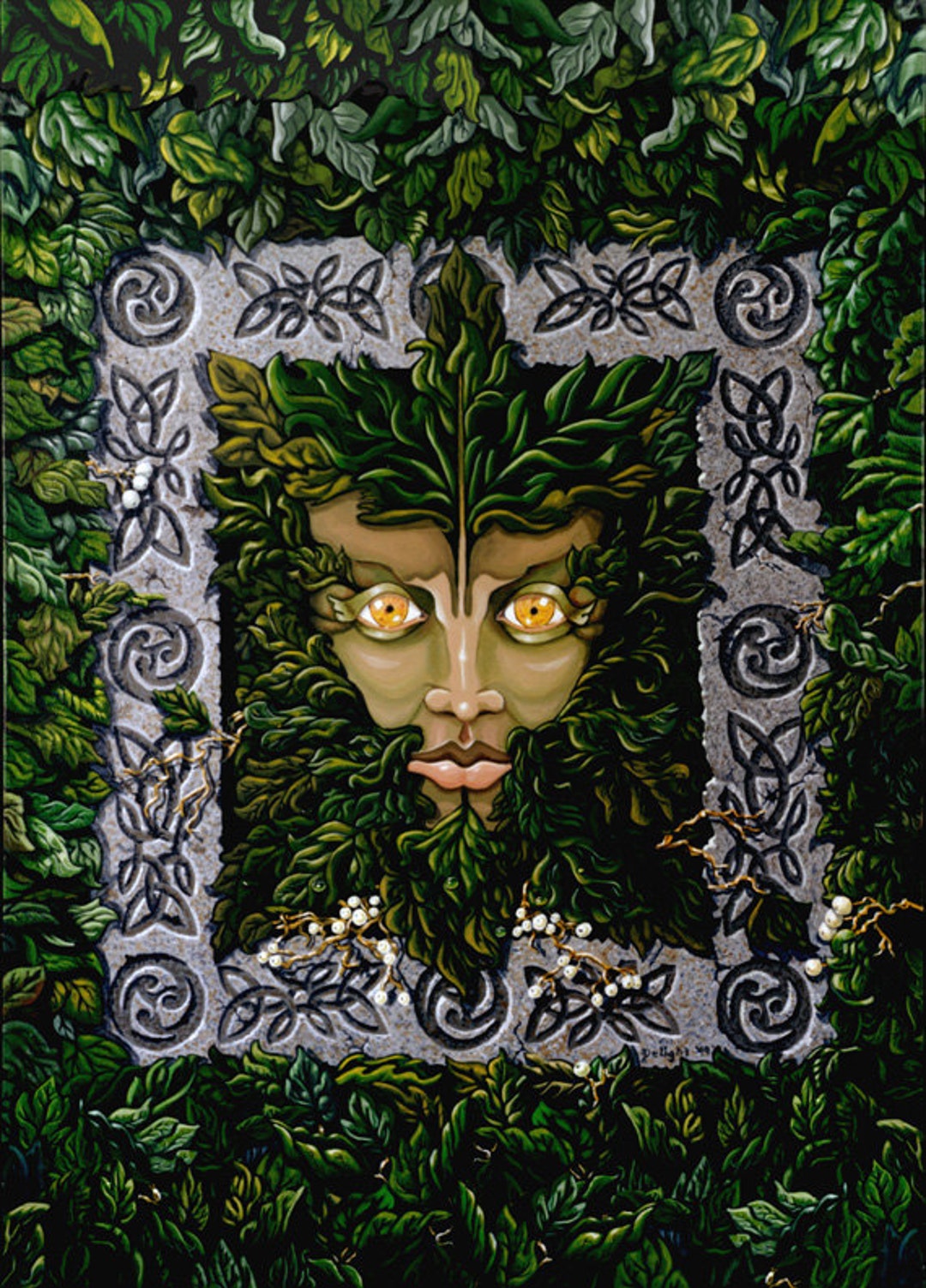The Greenman. 11x14 Print, Double Matted, Limited Edition, Hand Signed ...