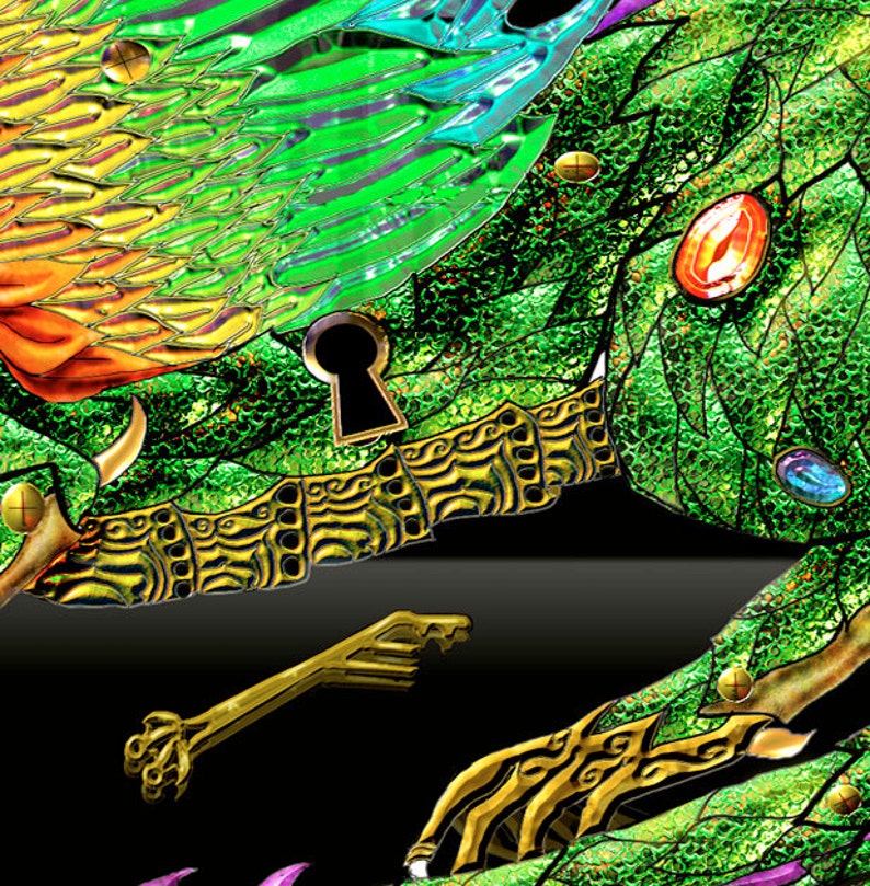 CLOCKWORK DRAGON, 11x14 Print, Limited Edition, Wind up Dragon ...