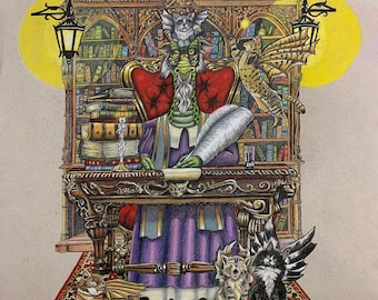 Studious Dragon - Etsy